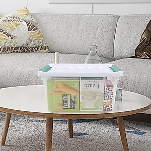 Ramddy 6 Pack 20 Quart Plastic Storage Bins with Lids, Clear Latching Container Box