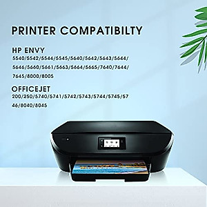 62XL Ink Cartridge Replacement for HP 62XL 62 XL for Envy 5540 5640 5660 7644 7645 OfficeJet 5740 8040 OfficeJet 200 250 Series Printer 2-Pack(1Black&1Tri-Color)