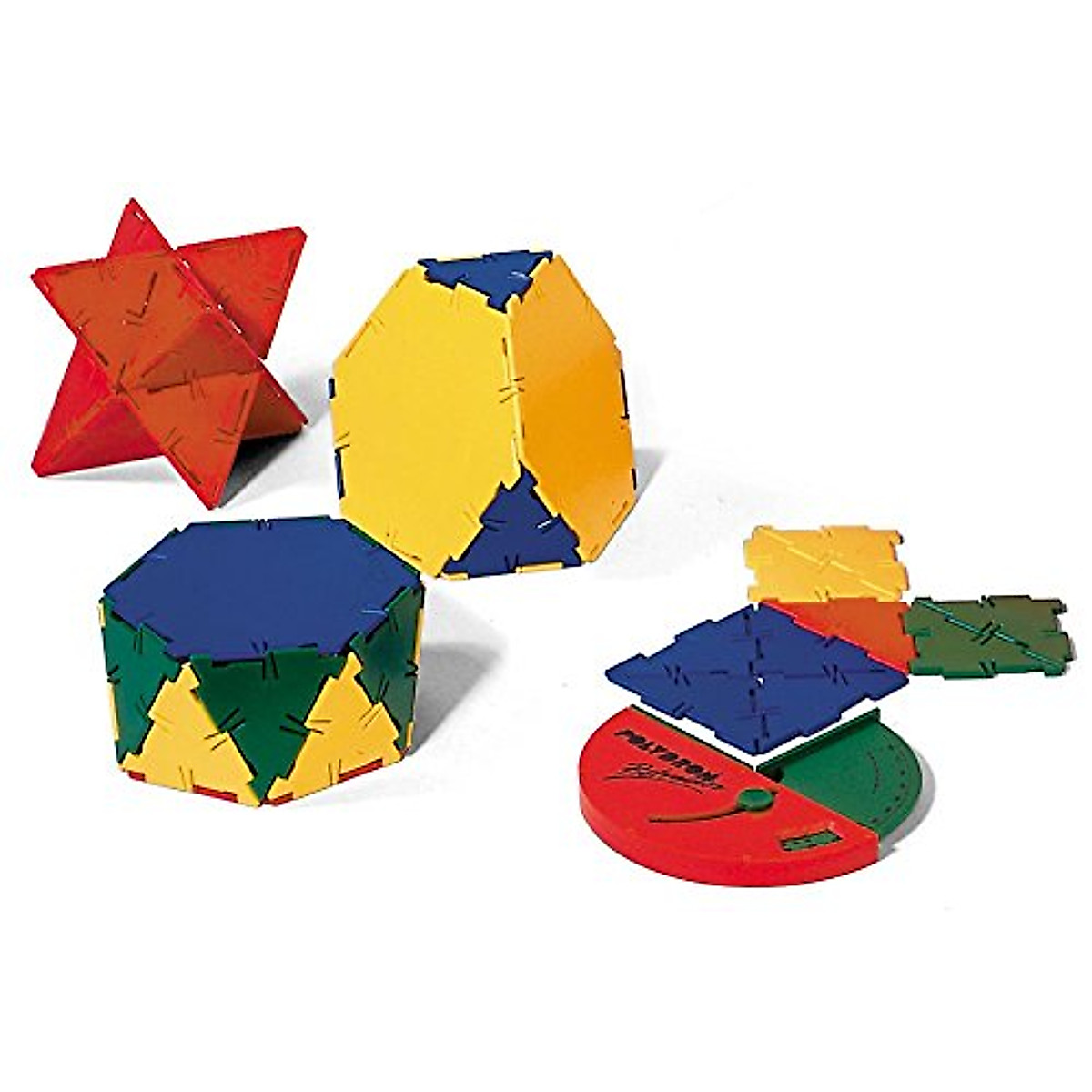 hand2mind Polydron Geometry Shapes (Set of 266 Pieces in 7 Shapes)