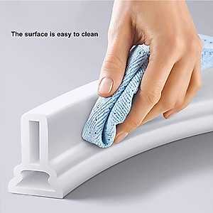 Shower Threshold Water Dam Collapsible Bath Shower Barrier Water Stopper Retention System Dry and Wet Separation for Bathroom Kitchen and More