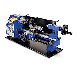 Eastwood Benchtop Metal Lathe 7 inch x 12 inch | Mini Metal Lathe Variable Speed 0-2500 RPM, Mini Lathe with 3-jaw Chuck | Benchtop Metal Lathe, Drilling Machine for Various Types of Metal Turning