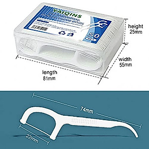 Dental Floss Sticks Professional Toothpick Sticks Box of 6 (336 Count) Individual Boxes and dental floss Pick, 336.0 Foot, (Y-50)