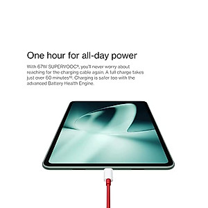 OnePlus Pad 11.61" LCD Display, 8GB RAM,128GB Storage, MediaTek Dimensity 9000, Android 13.1, 144HZ Refresh Rate, Dolby Vision Atmos, Wi-Fi with Cellular Data Sharing Tablet