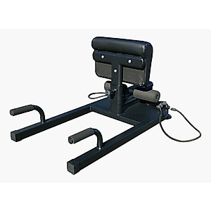 Multi Function Deep Sissy Squat Bench with 2 Exercise Resistance Handles 8 in 1 Home Gym Machine Leg Exercise Abdominal Exercises Sit Ups Push Ups Deep Squat Workout Strength Training (Black)