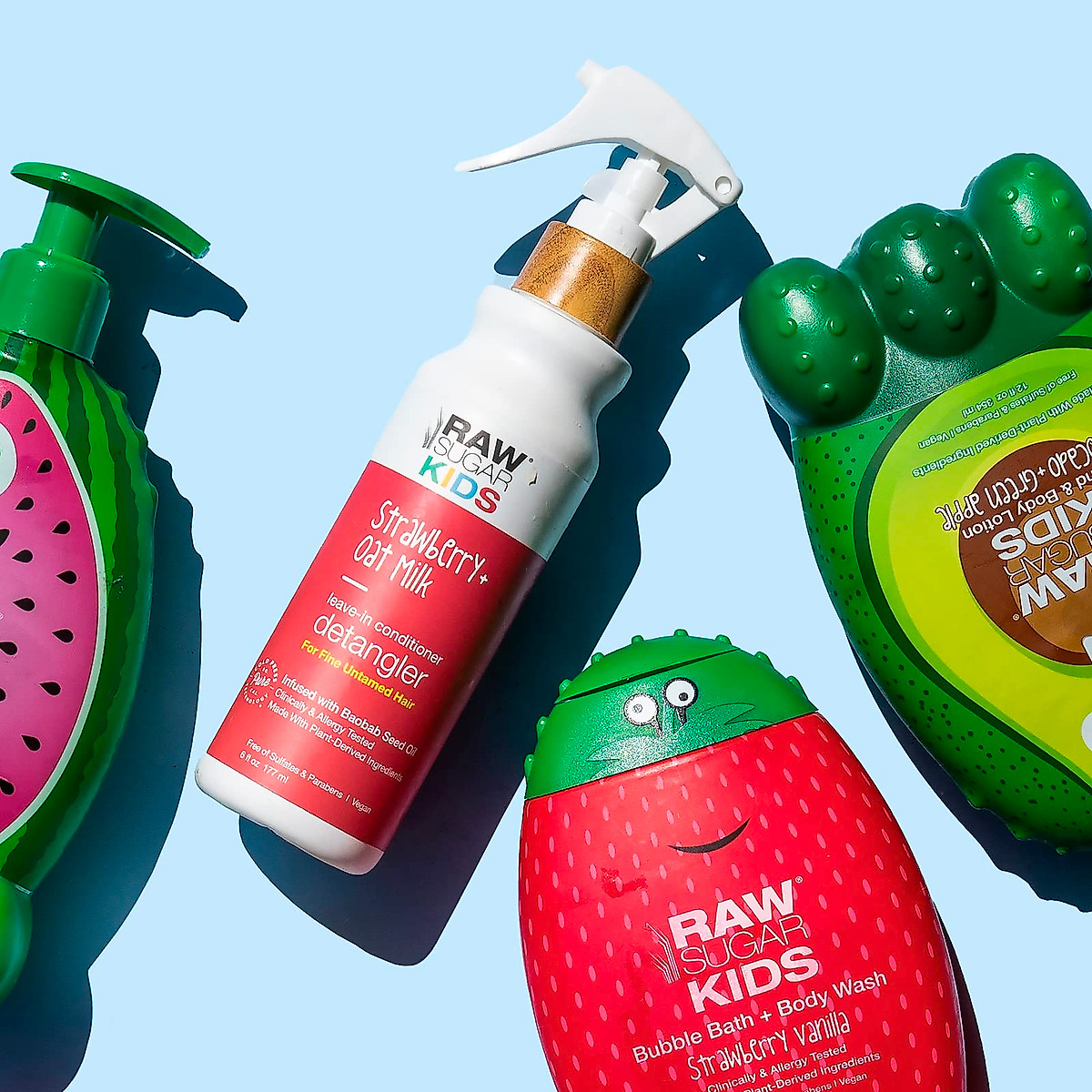 RAW SUGAR Kids' Detangler | Strawberry + Oat Milk | 6 fl oz