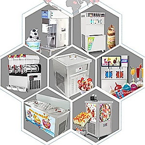 Kolice Commercial Desktop 5 Flavors Soft Serve Ice Cream Machine, Gelato Ice Cream Maker-ETL, 5 Different Discharge Nozzles, Upper Tanks Refrigerated, Transparent Dispenser Set