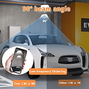 Flyship UFO LED High Bay Light, 150W High Bay LED Shop Lights 21000LM 5000K, UFO LED High Bay Light for Garage Warehouse Workshop Factory Gym Barn, 5Ft Power Cord, IP65 Waterproof, 4 Pack