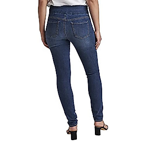 JAG Jeans Women's Nora Mid Rise Skinny Pull-on Jeans, Anchor Blue Au315, 12