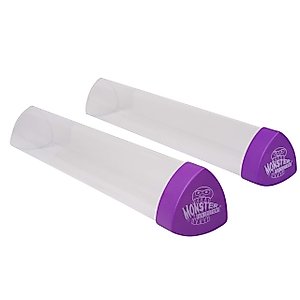 Playmat Tube - Monster Protectors Prism-Shaped Play Mat Tube (Purple) - Won't Roll, Easy in and Out Design (2 Pack)