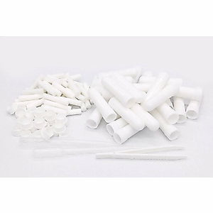 zison Essential Oil Aromatherapy Blank Nasal Inhaler Tubes (Including 24 Complete Sticks + Including 12 Extra Stick +2 Polyethylene Pipette Droppers +1Plastic Tweezers)
