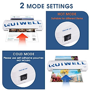 QUIWELL 9 in 1 Laminator, Laminator Machine with 20 Laminating Sheets, 9 Inches Thermal Laminating Machine with Paper Trimmer, Corner Rounder, Hole Punch, Bonus Busy Book for Home Office School Use
