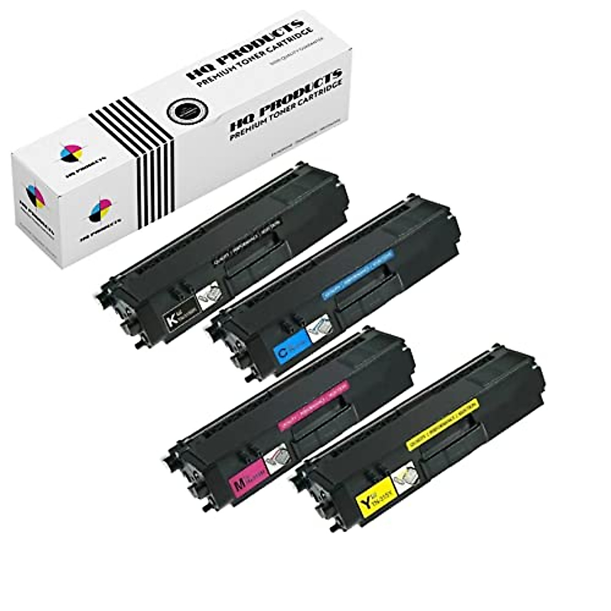 HQ Products Remanufactured Replacement Brother TN315 Toner Cartridge Set (Black, Cyan, Yellow, Magenta) or Brother HL L9200CDWT, L9200CDW; MFC L9550CDW Printer Series
