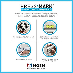 Moen Hamden Spot Resist Brushed Nickel Double Towel Robe Hook, MY6203BN