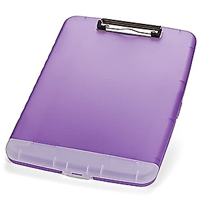 Officemate Slim Clipboard Storage Box, Purple (83305) (1 Clipboard)