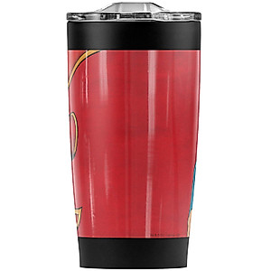 Superman Supergirl Character Stainless Steel Tumbler 20 oz Coffee Travel Mug/Cup, Vacuum Insulated & Double Wall with Leakproof Sliding Lid