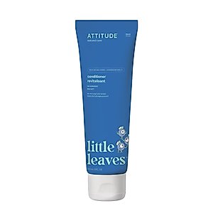 ATTITUDE Hair Conditioner for Kids, Dermatologically Tested Products, Plant- and Mineral-Based Detangler, Vegan, Blueberry, 8 Fl Oz