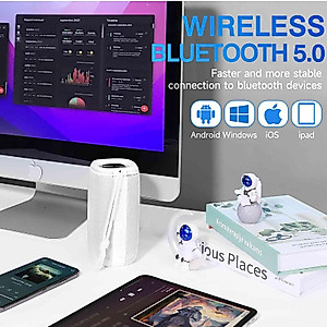 UrbanX Scorpio Series Bluetooth Speaker, IPX6 Waterproof Speakers HD Surround Sound with Punchy Bass, True Wireless Pairing, BT5.3, Portable Speaker for Blade A31 Plus - White