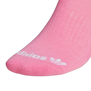 adidas Originals Trefoil Cushioned Crew Socks (3-Pair), Bliss Pink/Magic Beige/Glory Mint Green, Large