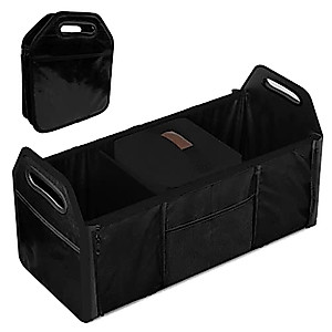 HXR Car Boot Bags 2 Pcs Car Storage Box Auto Supplies Car Trunk Storage Box Foldable Organizer Car Boot Bags (Color : Black)