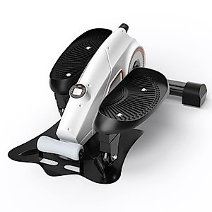 SPORFIT Under Desk Elliptical Machine, Seated Mini Elliptical Stepper for Office,Magnetic Resistance for Quiet and Durable,Pedal Exerciser w/LCD Monitor