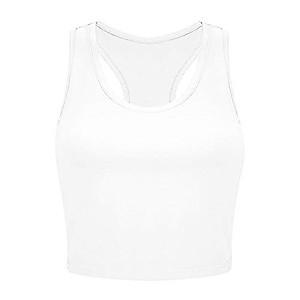 Aniywn Sleeveless Workout Tops for Women Racerback Cropped Tank Top Slim Fitted Exercise Yoga T-Shirts Gym Running Shirts