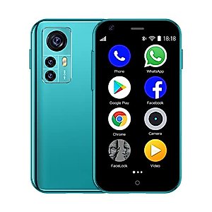 Mini Smartphone Unlocked 1GB RAM 8GB ROM Small Cell Phones, 2.5'' Touch Screen Quad Core Android Tiny Phone/3G/WiFi/Dual SIM/HD Camera/Google Play Mobile Phone (Blue)