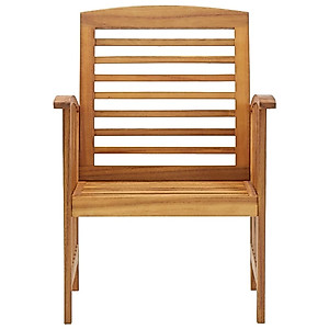 BUKSCYJS Wood Patio Chairs, Garden Chairs, Patio Chairs 2 pcs, Robust and Durable Suitable for Patio, Patio, Garden, Porch, Balcony Solid Acacia Wood