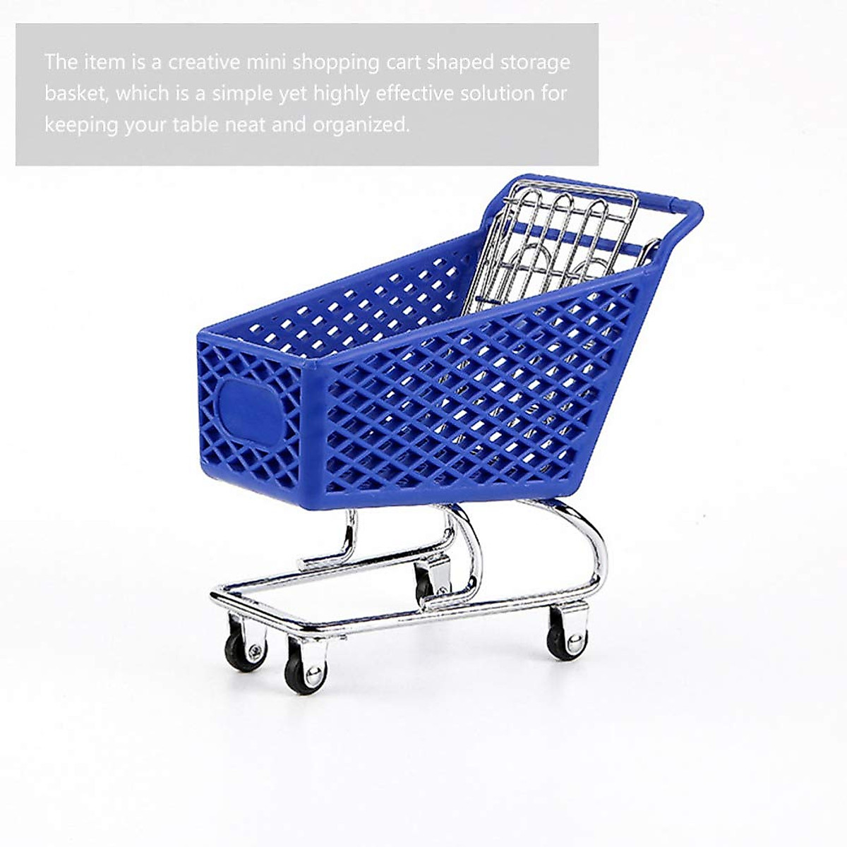 DOITOOL Miniature Grocery Cart Mini Supermarket Handcart 5.39x 5.5 in Mini Shopping Cart Shopping Utility Cart Shopping Grocery Cart Mode Storage Toy Desk Organizers Mini Shopping Cart (Random Color)