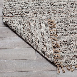 Linon Verginia Berber Rectangle Area Rugs 3.5' x 5.5'/Dark/Natural