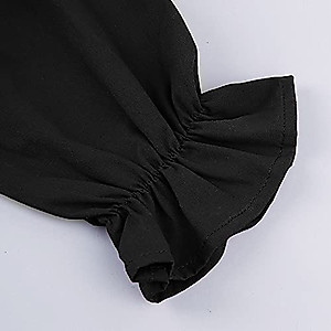 GLIGLITTR Toddler Baby Girl Fall Double Breasted Ruffle Trim Belted Trench Coat Winter Long Sleeve Casual Windbreaker Outerwear (Black, 18-24Months)