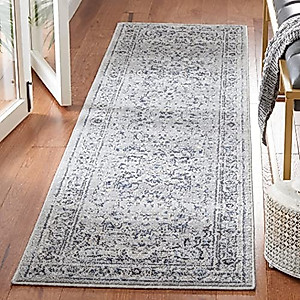 SAFAVIEH Charleston Collection 8' x 10' Grey / Dark Grey CHL411F Oriental Distressed Non-Shedding Living Room Bedroom Dining Home Office Area Rug