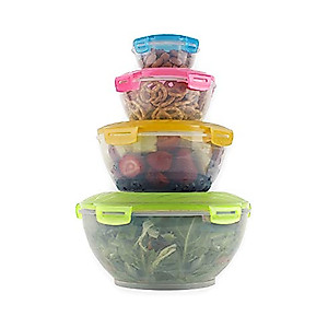 Neoflam Food Storage Plastic Bowls with Lid (8pc set)