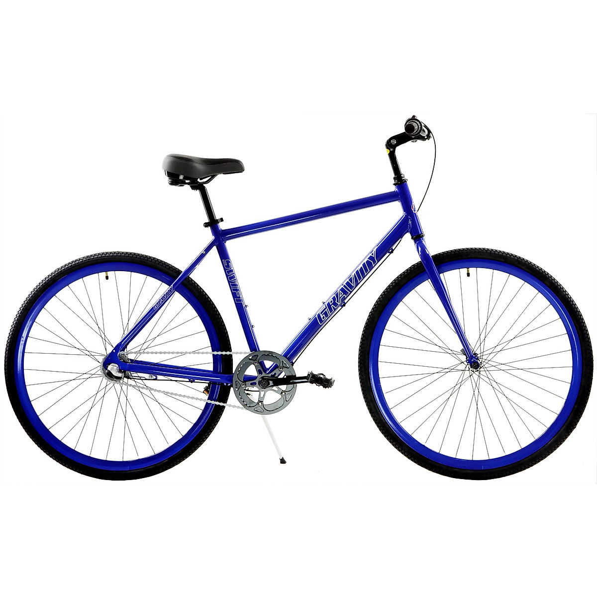 Gravity Swift 3 Shimano Nexus 3 Speed Internal Hybrid Coaster Brake Bike Simple (Jet Black, 22" Mens fits Most Riders 6' 2' to 6' 5"+)