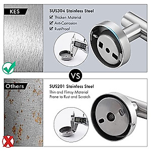 KES Towel Hook Bathroom Wall Heavy Duty Robe Hook Holder SUS304 Stainless Steel Brushed 2 Pack, A2164-2-P2