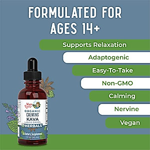 Kava Kava Root by MaryRuth's | Sugar Free | USDA Organic Calming Kava Liquid Drops | Support Sleep, Calm, and Stress Relief | Vegan | Non-GMO | Gluten Free | 60 Servings