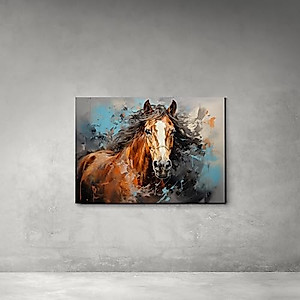 Majestic Black Stallion Galloping In The Clouds, Black Horse On Salt Flats, Canvas Print, Black Horse Print, Black Horse Wall Art