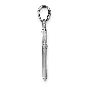 IceCarats 14K White Gold Latin Mexican Holy Cross Necklace Religious Pendant Jesus Christ Charm 26mm x 13mm Only