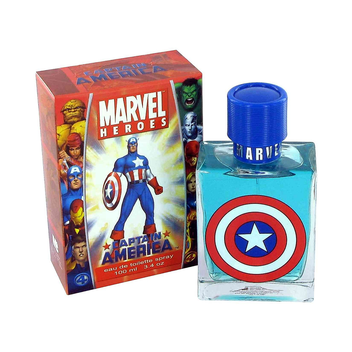 Captain America By Marvel For Men, Eau De Toilette Spray, 3.4-Ounce Bottle