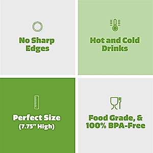 [500 Count] Flexible Disposable Plastic Drinking Straws - 7.75" High - Assorted Colors