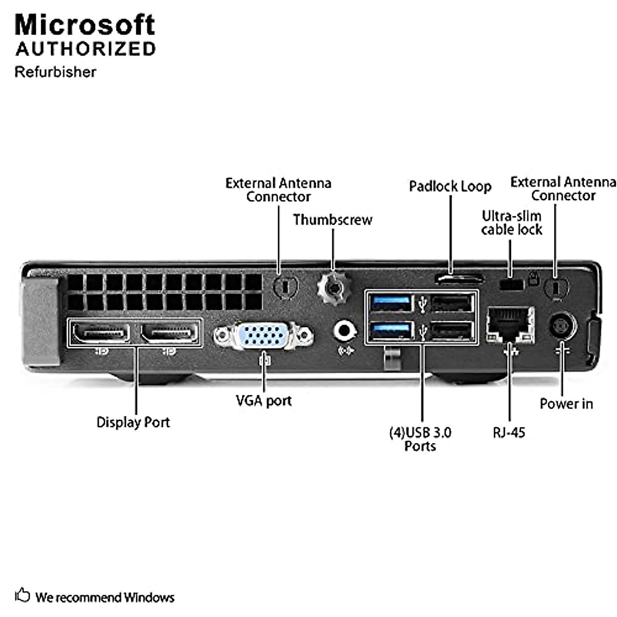HP ProDesk 600 G1 Mini Business Desktop PC, Intel Core Quad i5 4590T up to 3.0GHz, 8GB DDR3, 256GB SSD, WiFi, BT, VGA, DP, Windows 10 64 Bit-Multi-Language Supports English/Spanish/French(Renewed)