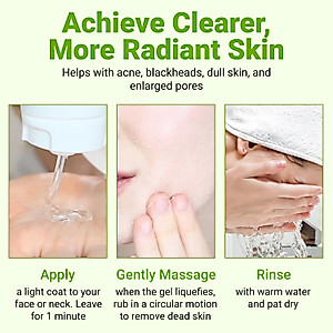 Ongaro Beauty Organic Face Scrub - Natural Exfoliating Face Wash & Enzyme Peel for Sensitive Skin - Facial Scrub Exfoliator for Women & Men - Clear Acne & Unclog Pores - Smooths & Brightens - 4 FL OZ