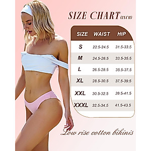 FINETOO 9 Pack Cotton Underwear for Women Sexy Low Rise Ribbed Hipster Breathable Soft Womens Bikini Panties Cheeky S-XXXL