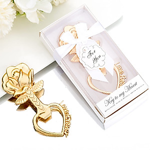 24PCS Rose Flower Shape Love Forever Design Bottle Openers for Wedding Favors Bridal Shower Favors,Decorations,Souvenirs and Gifts for Guests (24, rose flower)