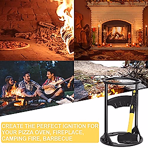 SUDEAUO Firewood Kindling Splitter Manual Log Splitter Wedge Wood Splitter with Hammer and Fixing Screws Included, High Carbon Steel Kindling Splitter for Wood,Safe and Portable