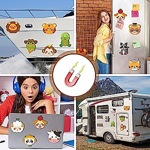 Finphoon Fridge Magnet, Cruise Door Decorations Magnetic, 13Pcs Cute Animal Refrigerator Magnets Sticker for Cruise Ship, Locker, Kids Birthday, Travel and Home Decor