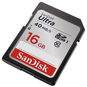SanDisk Ultra 16GB Class 10 SDHC Memory Card Up To 40MB/s- SDSDUN-0016G-G46 [Older Version]