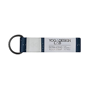 yogadesignlab Yoga Design LAB | The Yoga Strap | Luxurious, Extra Long, Super Soft, Eco Printed | Studio Quality, Adjustable | Safely Stretch Further and Hold Longer | 8 ft Long (Celestial, 8ft)
