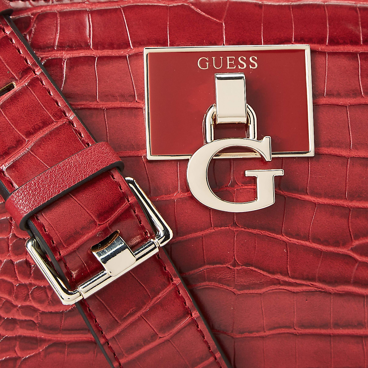 GUESS Stephi Mini Crossbody Top Zip, Merlot