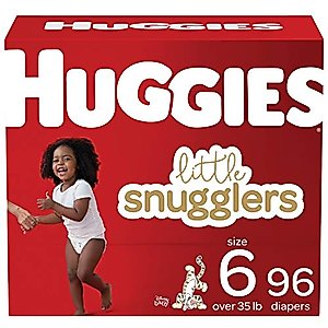 Huggies Little Snugglers Baby Diapers, Size 6, 96 Ct, One Month Supply