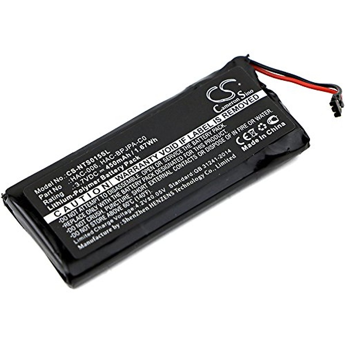 GYMSO Battery Replacement for HAC-006, HAC-BPJPA-C0 HAC-015, HAC-016, HAC-A-JCL-C0, HAC-A-JCR-C0, Switch Controller